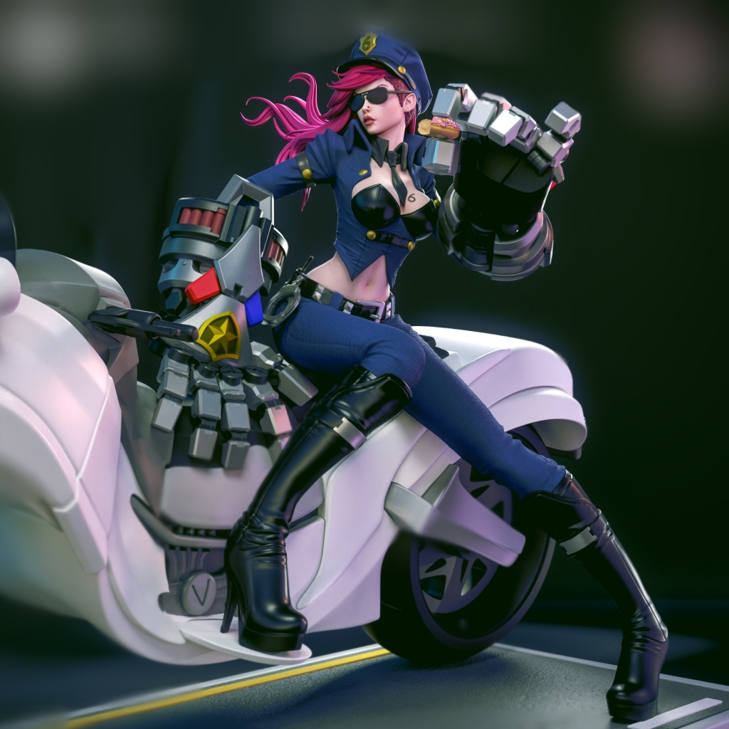 Vi - Officer Vi - League Of Legends - Lol - Figure -diorama - Faz a Boa!