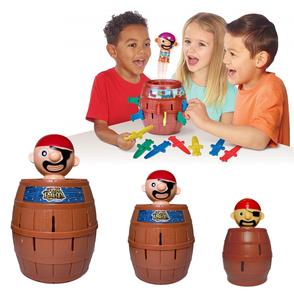 Jogo Pula Pirata 3 tamanhos Art Brinks Barril Pirata Jogo Divertido ...