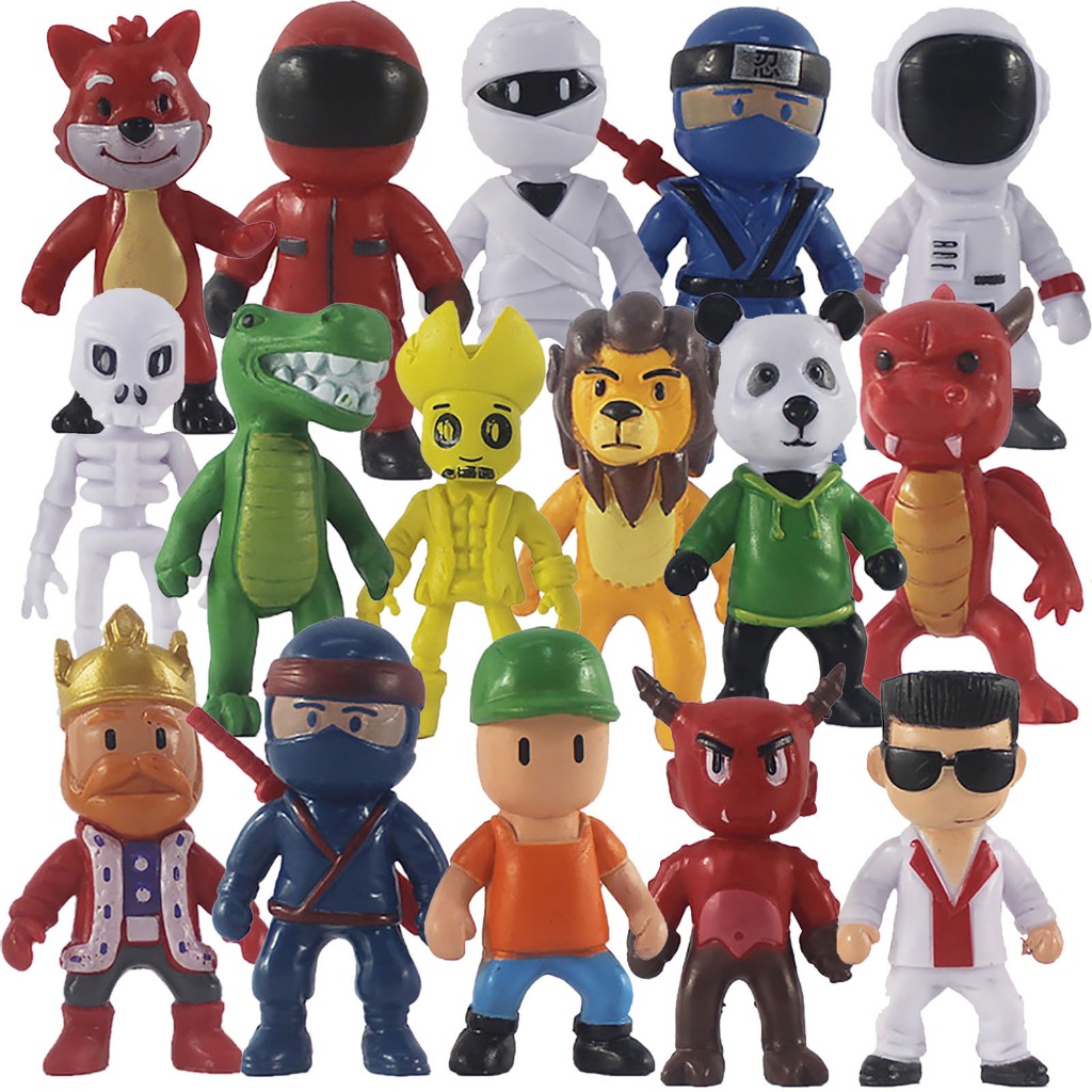 Stumble Guys Bonecos Do Jogo Kit 16 Personagens | Shopee Brasil