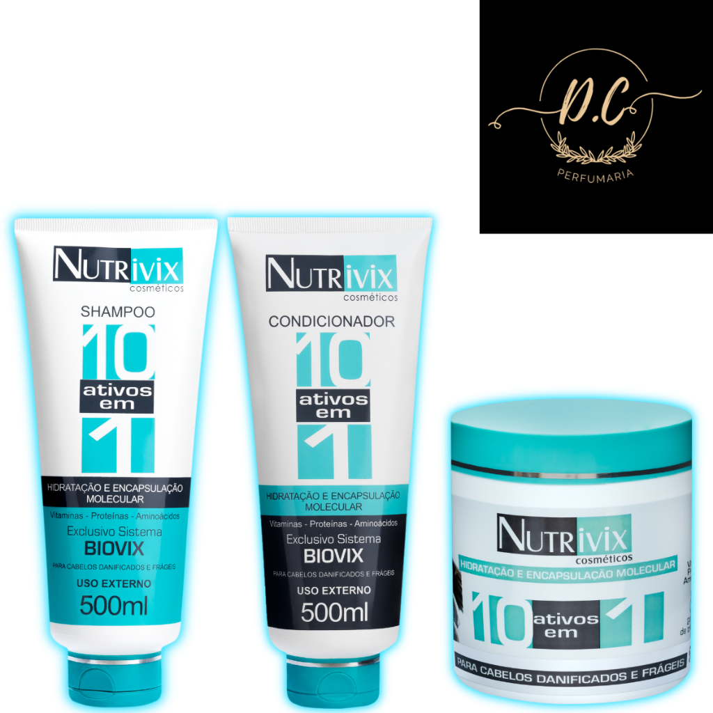 Kit 10 Ativos Em 1 - Nutrivix Cosméticos | Shopee Brasil