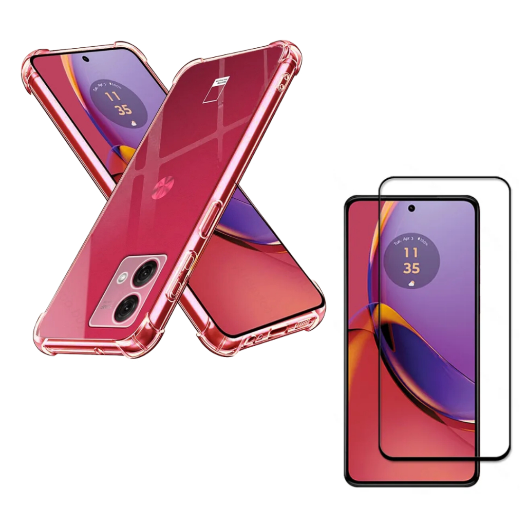 Capa Capinha Anti Impacto Compatível Com Moto G84 5G + Película Premium ...