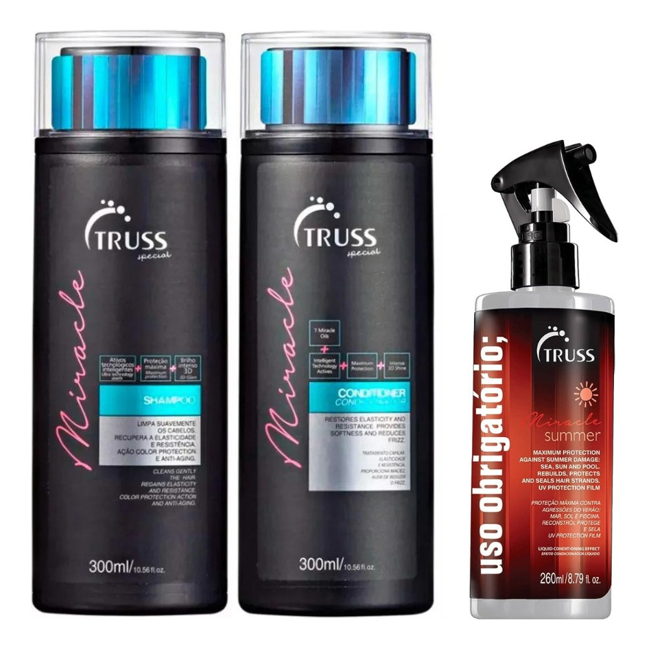 Kit Truss Miracle Shampoo + Condicionador + Uso Obrigatorio | Shopee Brasil