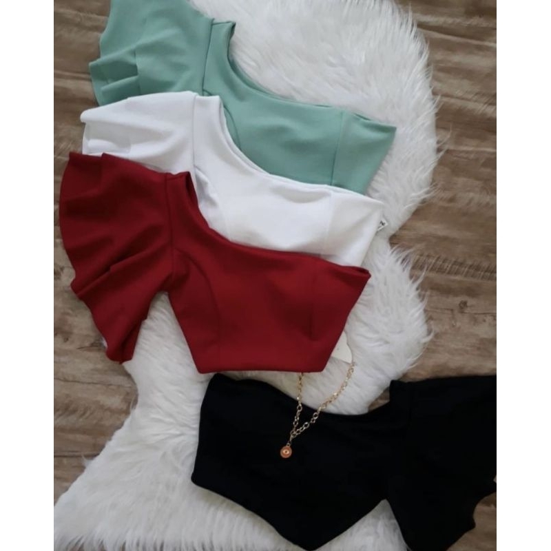 Cropped Feminino Mula Manca Social Natal e Ano Novo Com Bojo Manga Com ...