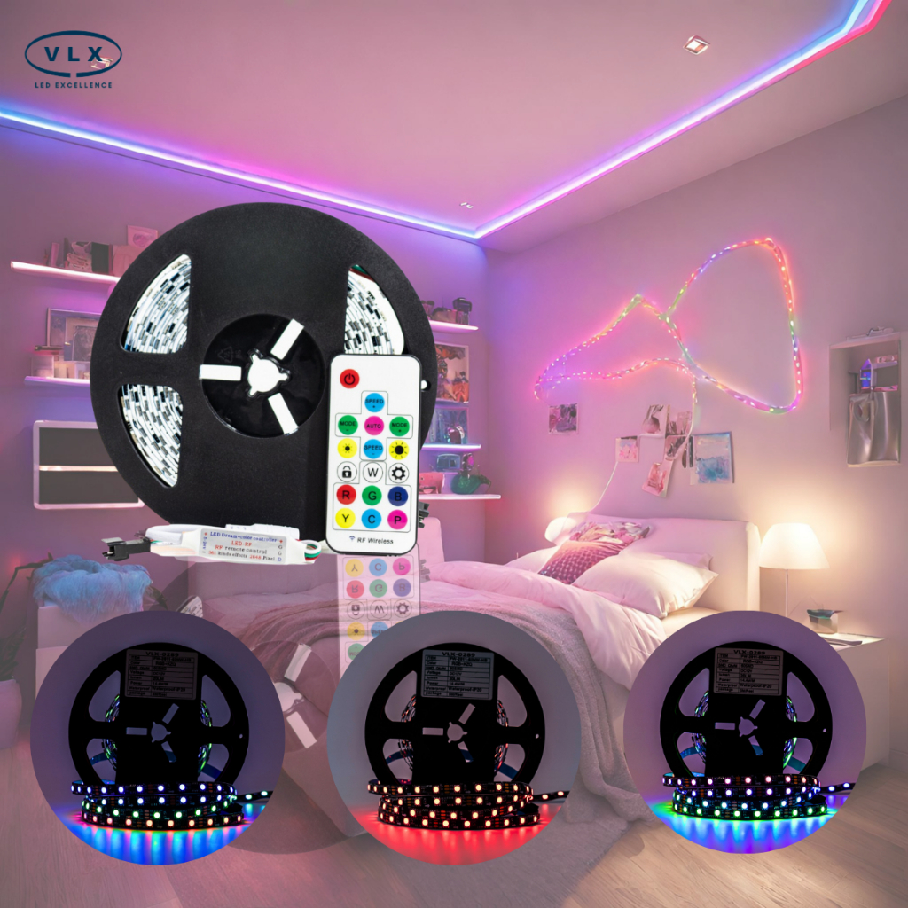 Fita LED 2811 5 metros 12v Endereçavel 300 LEDs IP20 Luzes de Natal ...