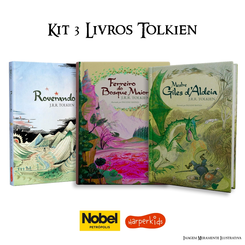 Kit Tolkien Infantojuvenil | 3 Livros (15,8 x 11,8 cm cada) | Roverando ...