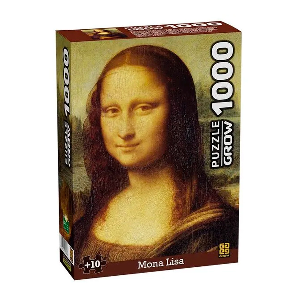 Quebra-Cabeça Leonardo Da Vinci - Monalisa - 1000 peças - Grow | Shopee ...