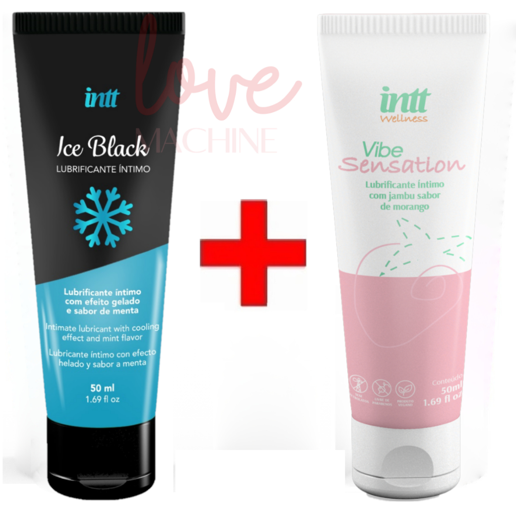 Kit 2 Lubrificante Base Agua Intt - Ice Black e Vibe Sensation | Shopee ...