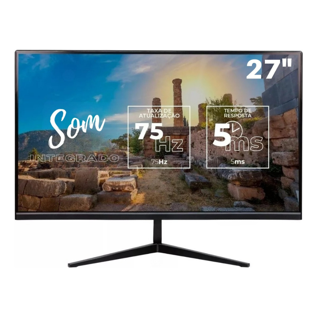 Monitor PC Gamer 27 LED FULL HD 1920p 75Hz HDMI VGA Som Integrado ...