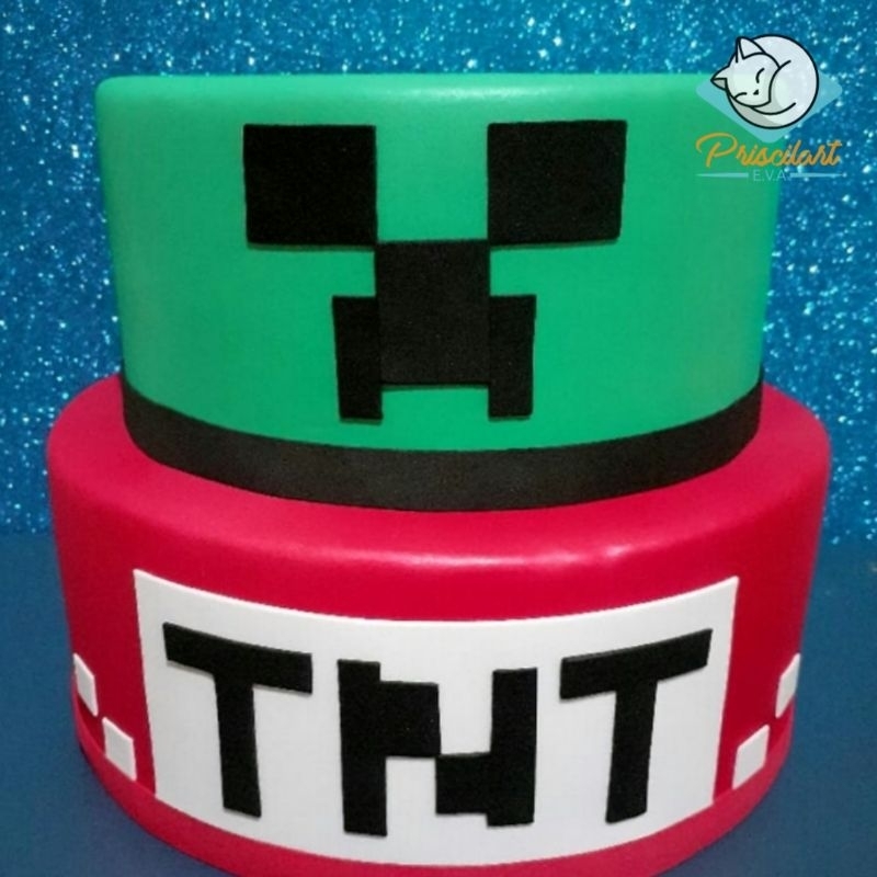 Bolo fake Minecraft | Shopee Brasil
