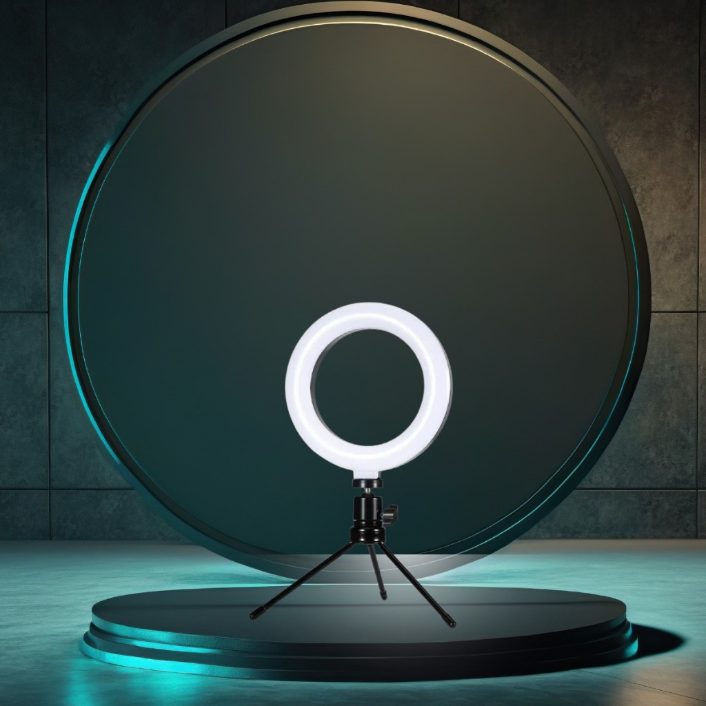 Ring Light Led Mesa Iluminador Pequena Tripé 6 Polegada 16cm | Shopee Brasil