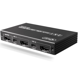 Chaveador Switch HUB KVM 2 Portas HDMI 4 Portas USB Type-C USB Conexão Pc Monitor Teclado Mouse ...