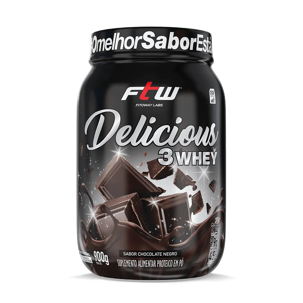 Whey Delicious Whey 3w Gourmet 900g - FTW | Shopee Brasil