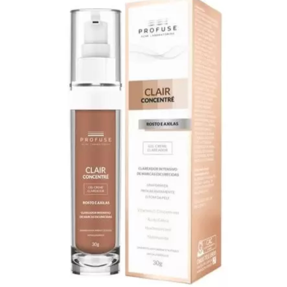 Gel Creme Clareador Rosto E Axilas Clair Concentré 30g - Profuse ...