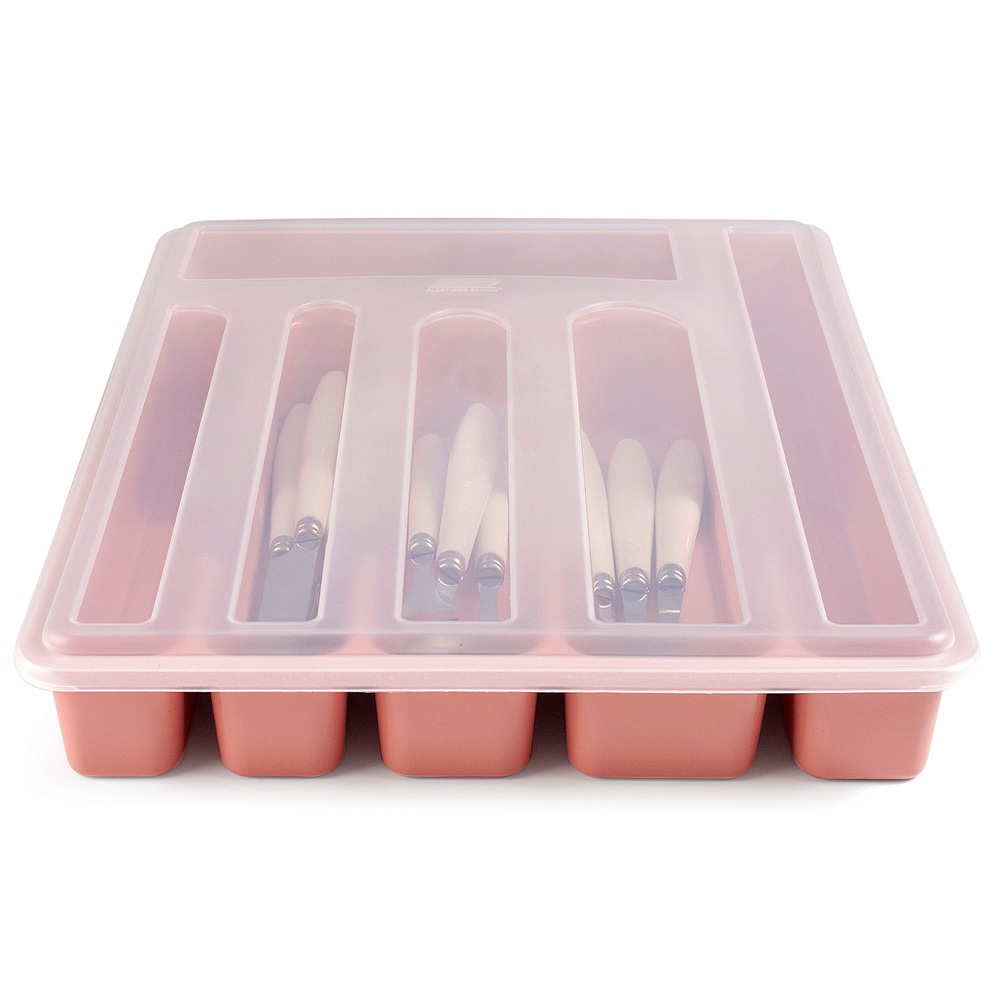 Porta Talheres Grande Organizador De Cozinha Com Tampa | Shopee Brasil