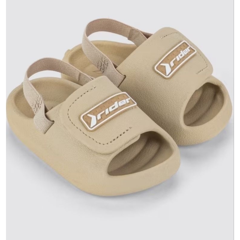 Chinelo Infantil Slide Rider Drip Bege e Marrom | Shopee Brasil