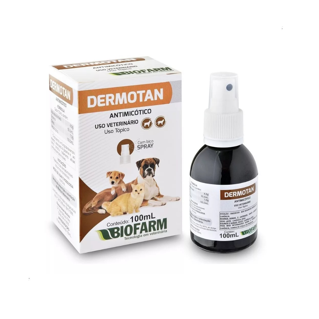 Dermotan 100ml Spray - Tratamento Dermatite E Micose | Shopee Brasil