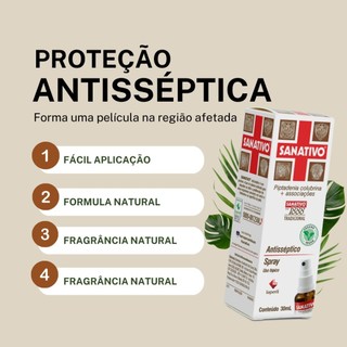 Sanativo Antisséptico 30ml Spray | Shopee Brasil