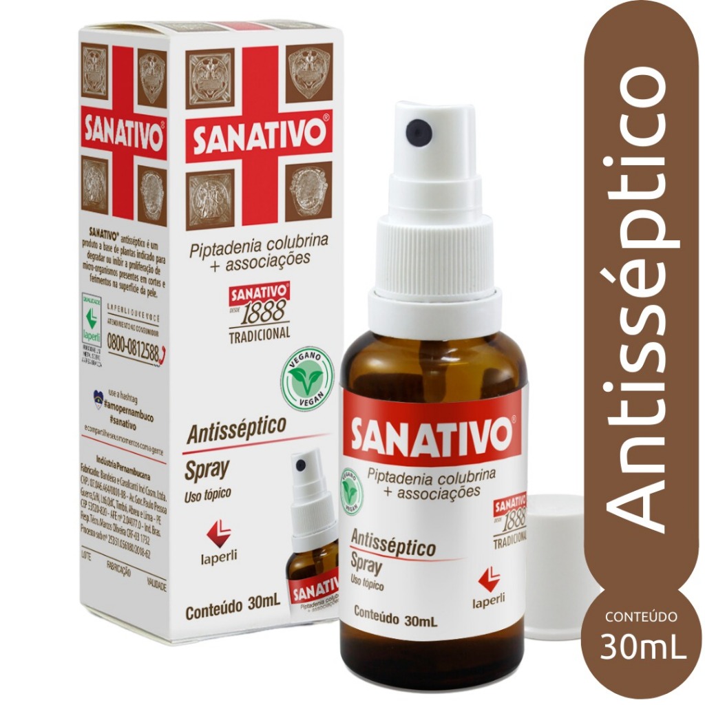 Antisséptico Sanativo 30Ml Spray Tradicional | Shopee Brasil