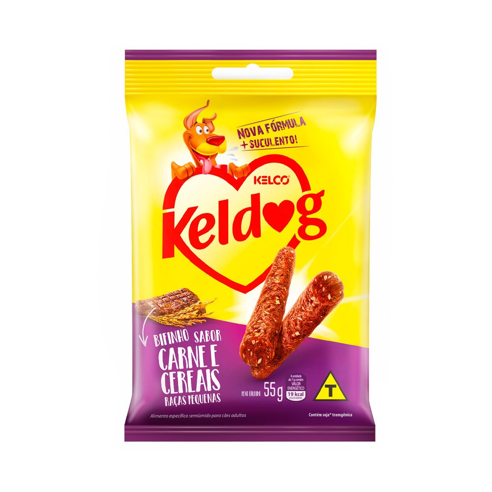Kit 3 unidades Bifinho Keldog para Cães Adultos Porte Pequeno Sabor ...