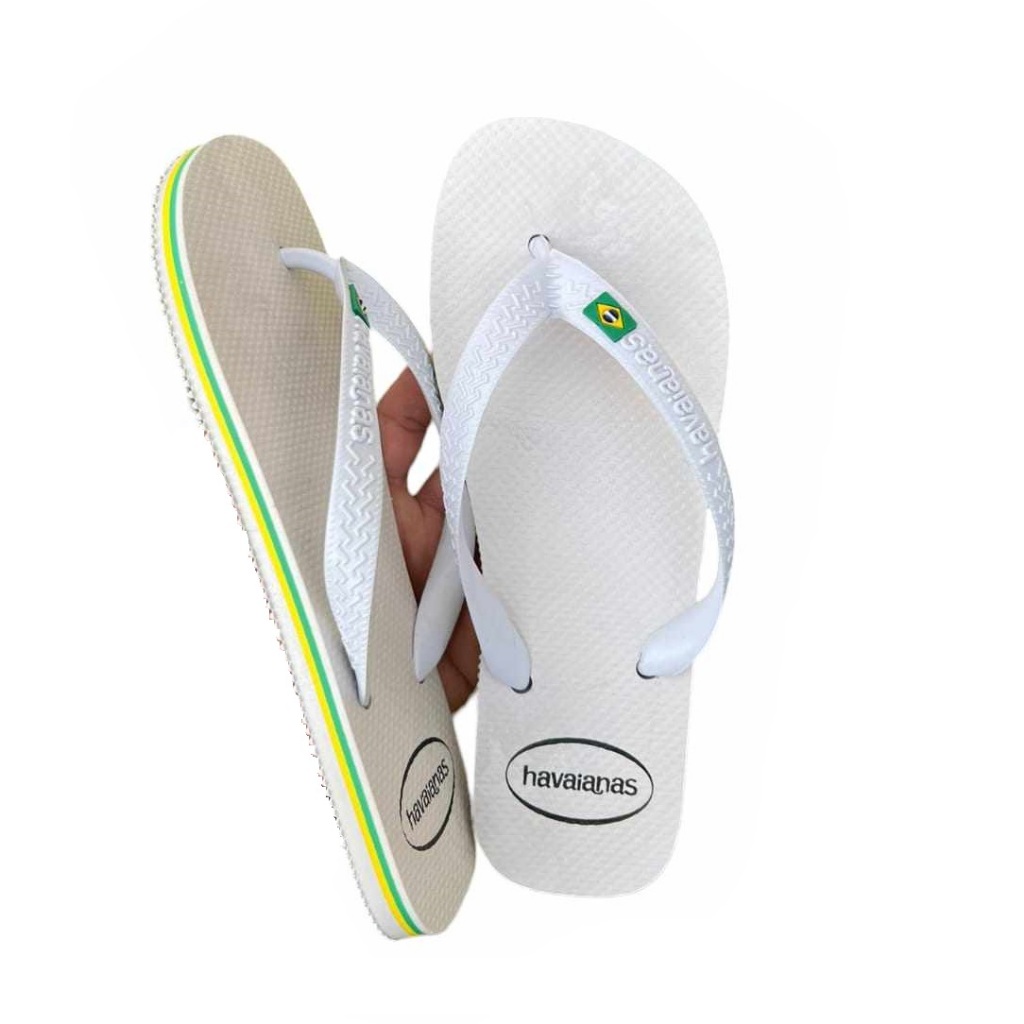 Kit 12 Par Chinelos Branco Brasil Chinelo H Atacado Revenda | Shopee Brasil
