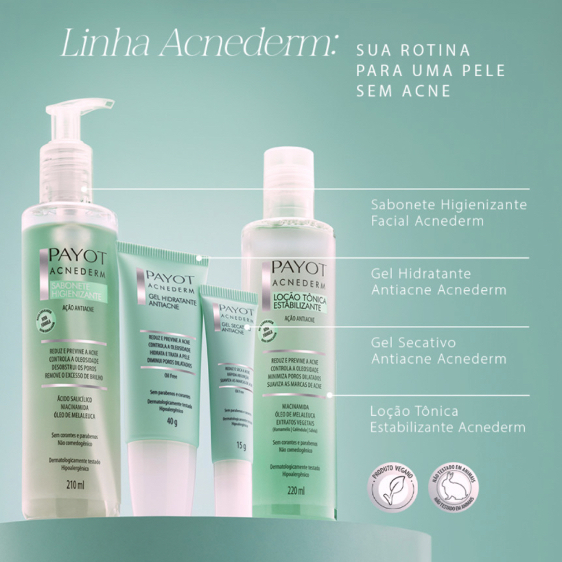 Linha Completa de Tratamento Facial Antiacne ACNEDERM PAYOT | Shopee Brasil