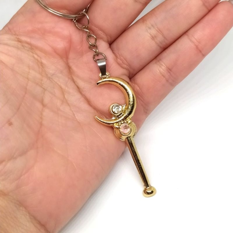 Chaveiro Báculo Sailor Moon Anime / Geek / Nerd / Nostalgia | Shopee Brasil