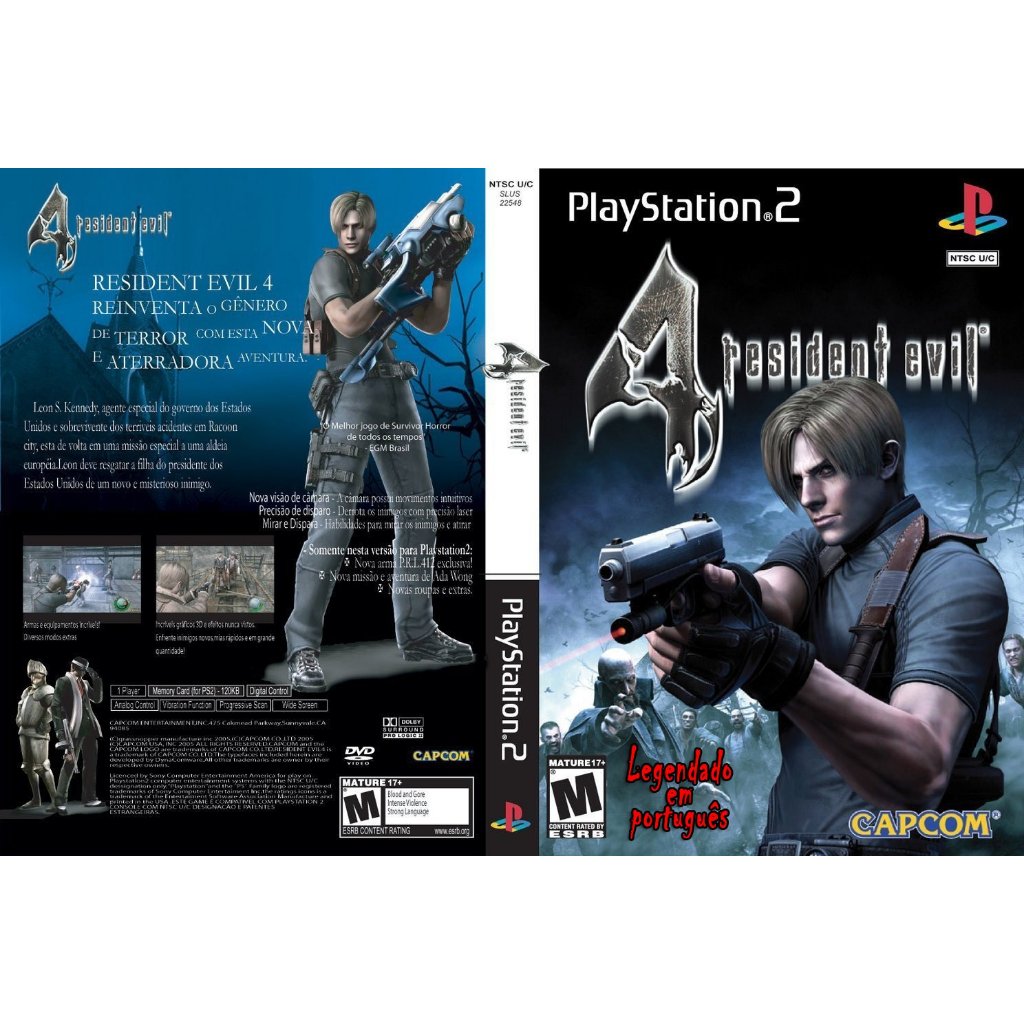 Jogo Ps2 Resident Evil 4 Dublado e Legend Br | Shopee Brasil