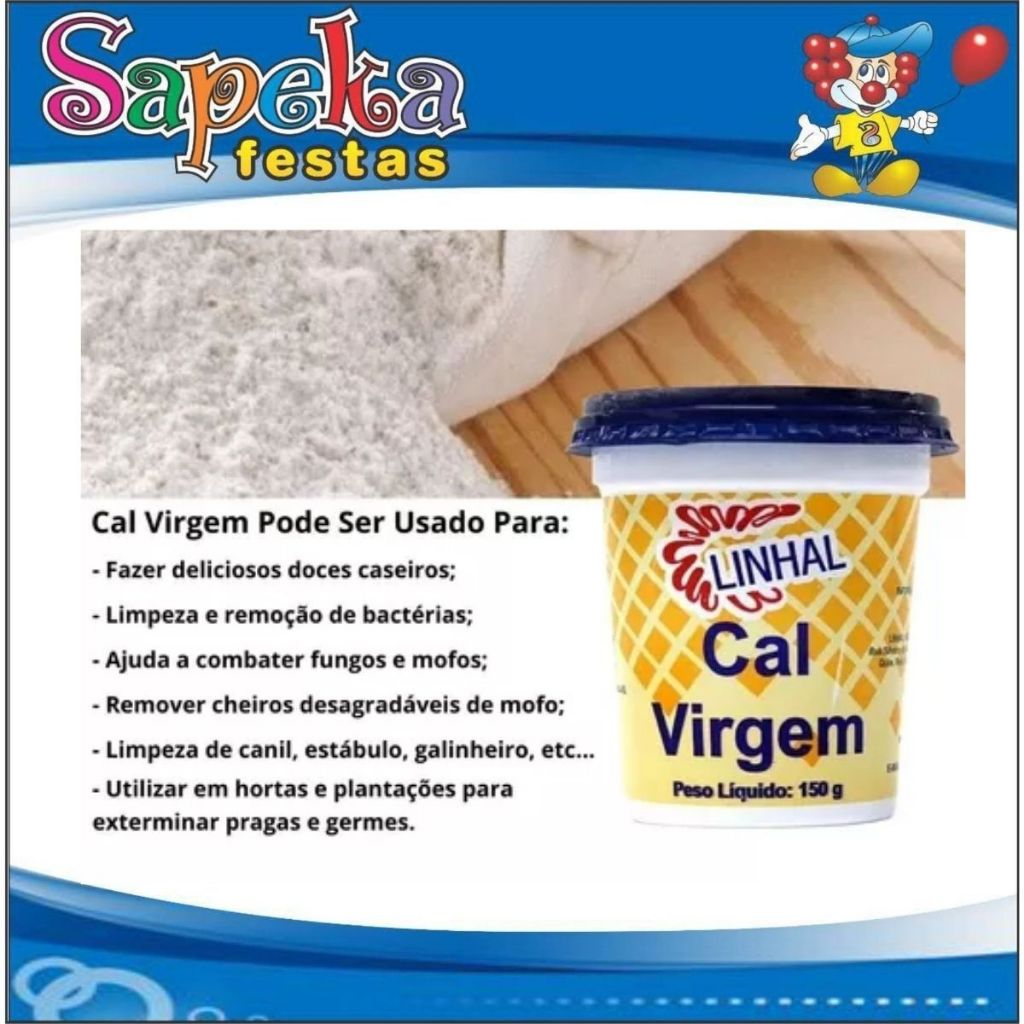 Cal virgem 150g – Linhal (Doces) | Shopee Brasil