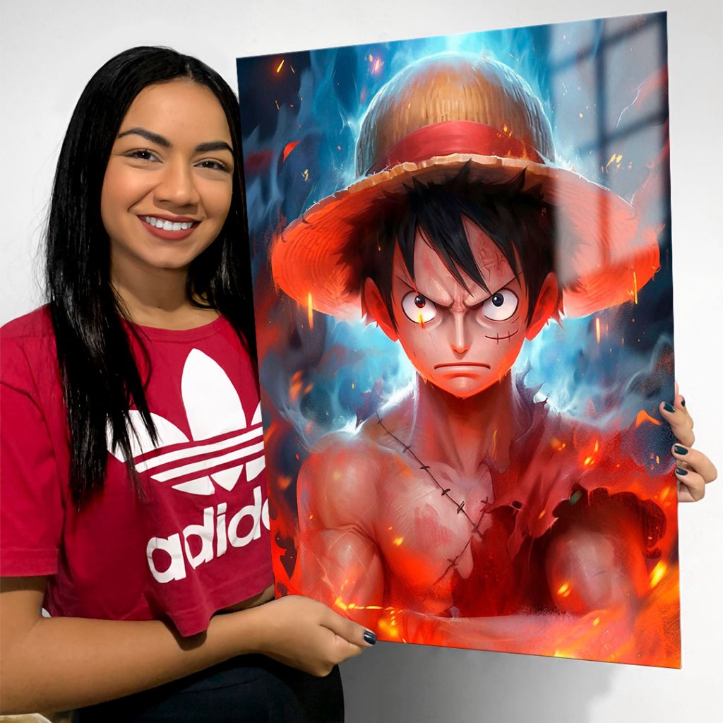Quadro Luffy Sério, One Piece Sem Moldura e Com Laminação Premium ...