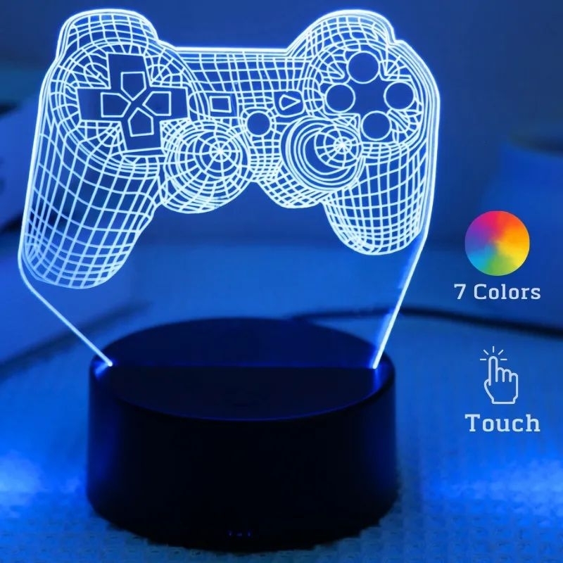 Luminaria led 3d Controle Gamer | Shopee Brasil