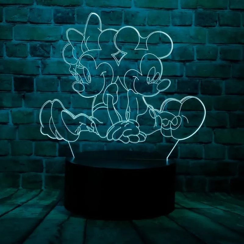Luminaria 3d led Mickey Mouse rgb | Shopee Brasil