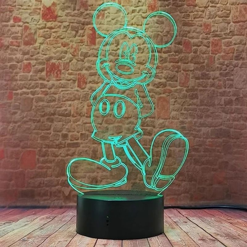Luminaria 3d led Mickey Mouse rgb | Shopee Brasil