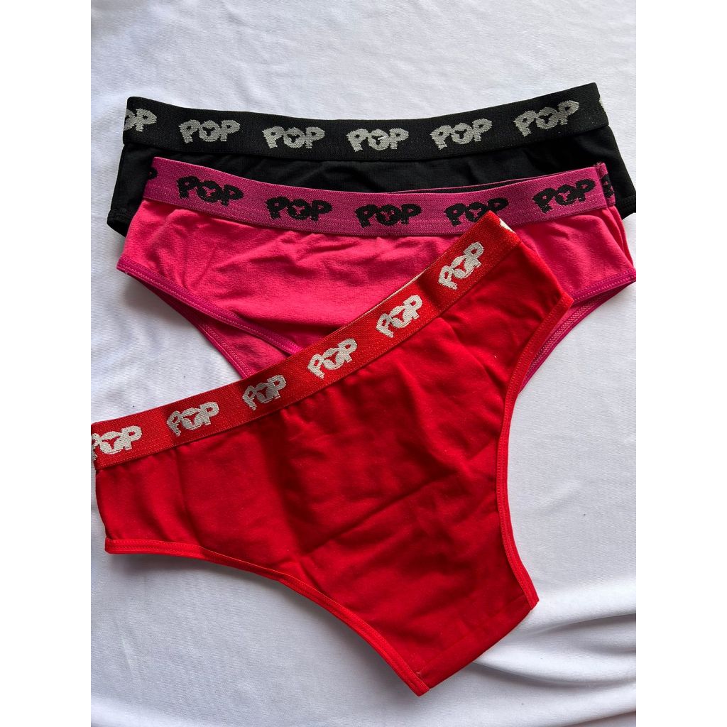 Kit c/3 Calcinhas de Algodão Tanga com Cós | Shopee Brasil