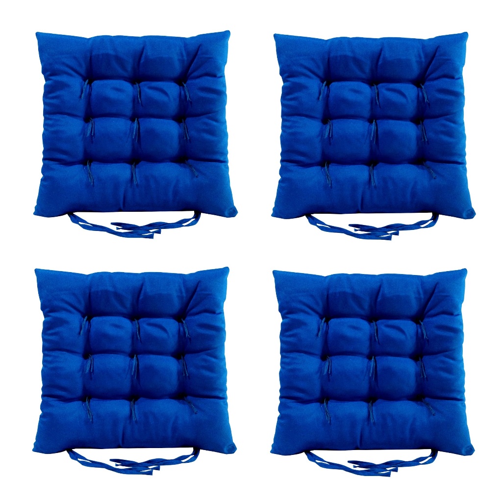 Kit 4 Peças - Almofada Assento Cadeira Futon Royal Com Amarril | Shopee ...