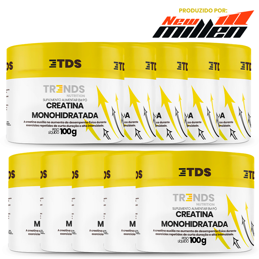 Kit Academia 10x Creatina Creatine Monohidratada Pote 100g | Shopee Brasil