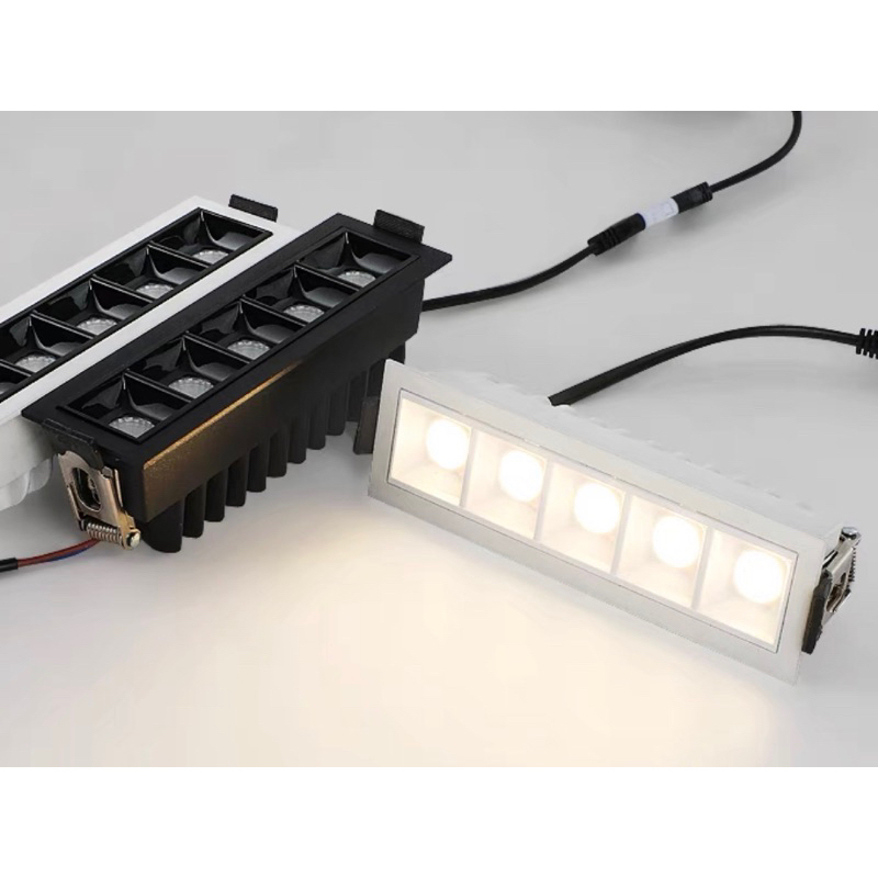 Spot 5W Preto Embutido Slim Spot Retangular Minimalista Led Downlight ...