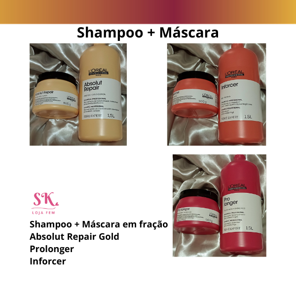 Shampoo + Máscara Absolut Repair, Inforcer e Prolonger | Shopee Brasil
