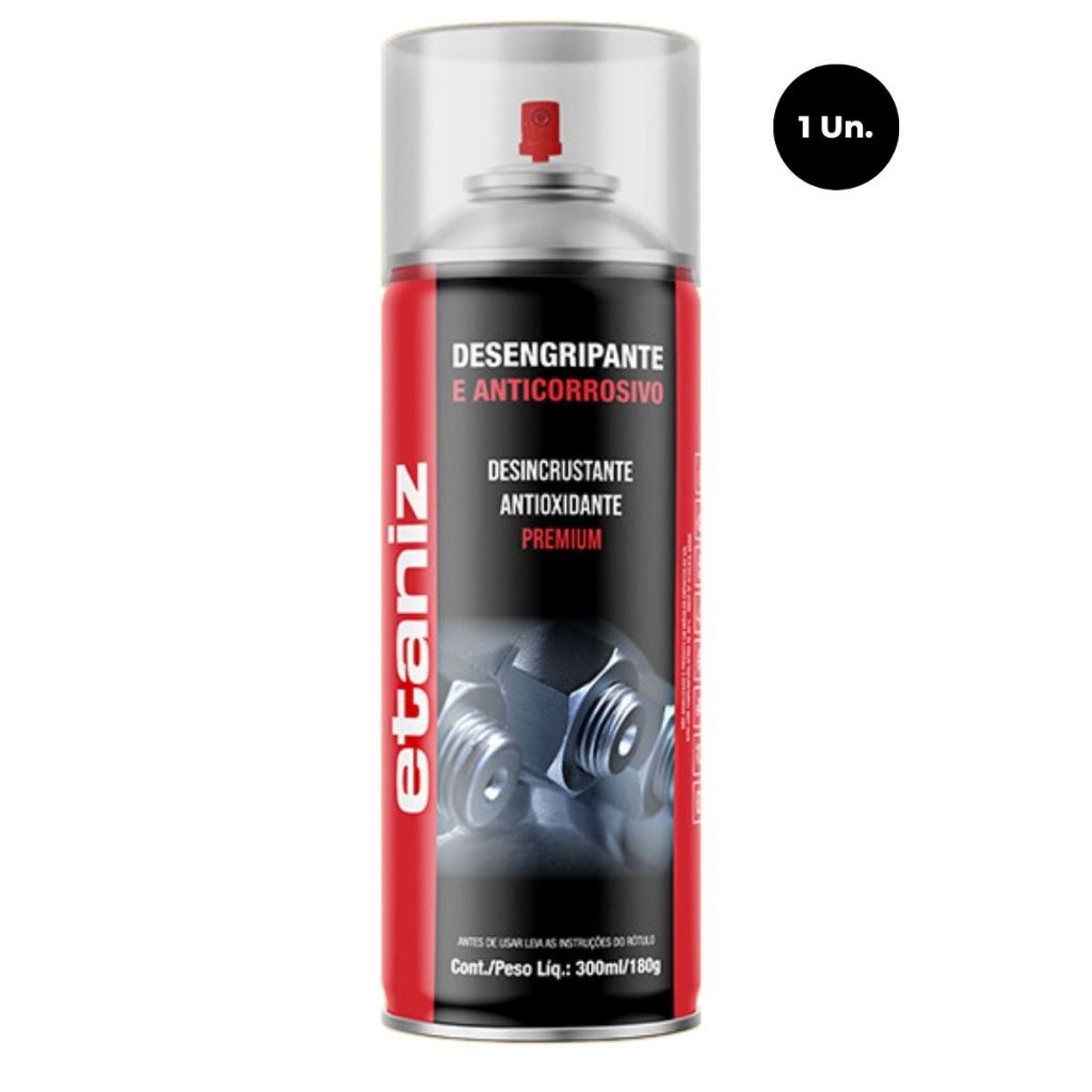 DESENGRIPANTE LUBRIFICANTE ANTICORROSIVO SPRAY ETANIZ MULTIUSO LINHA ...