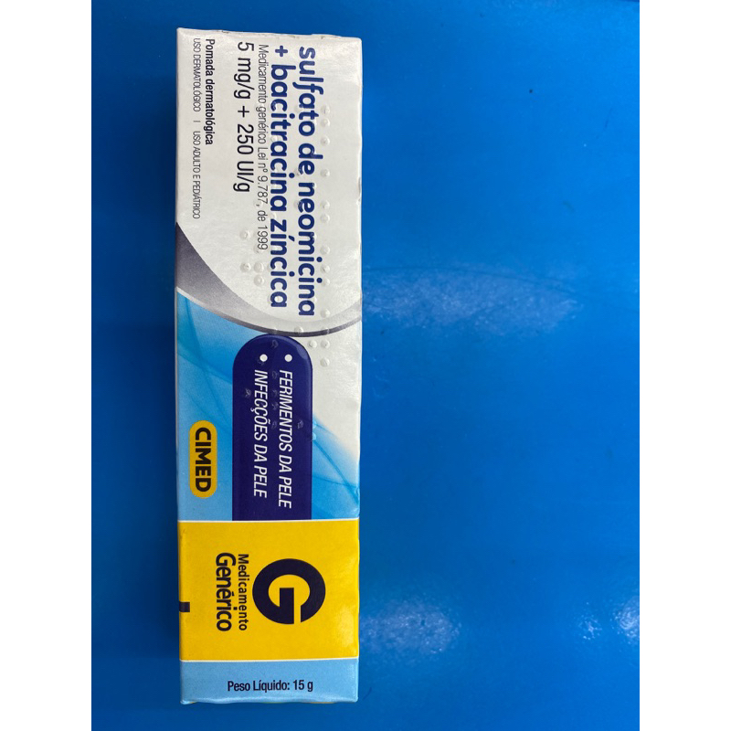 Pomada 🧴 Sulfato de Neomicina +Bacitracina Zíncica 15g Cimed | Shopee ...