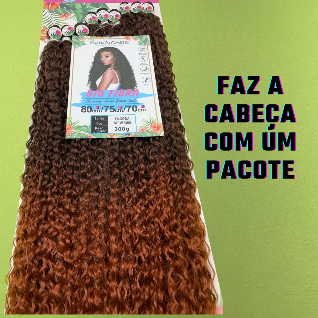 FOGOSA 80cm - PODEROSA 80cm - FASHION YOU - Cabelo CACHEADO Longo - Bio ...