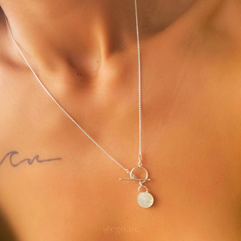 Colar fecho T Veneziana pedra madrepérola Prata 925 50cm | Shopee Brasil