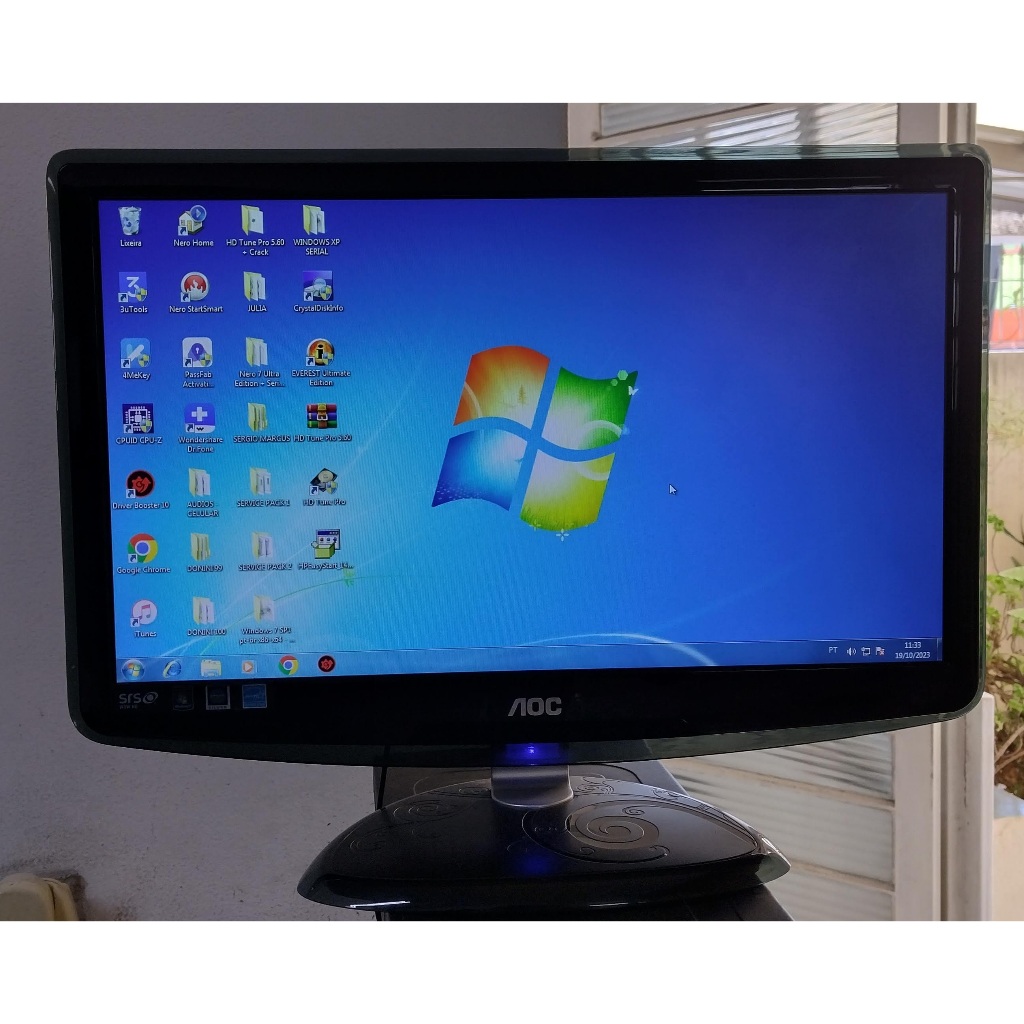 Monitor De 18.5 Polegadas Led Aoc - E940swa Com Cabos | Shopee Brasil