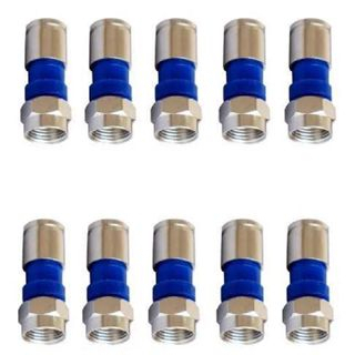 Conector De Compressão Rg6 kit com 10 unidade | Shopee Brasil
