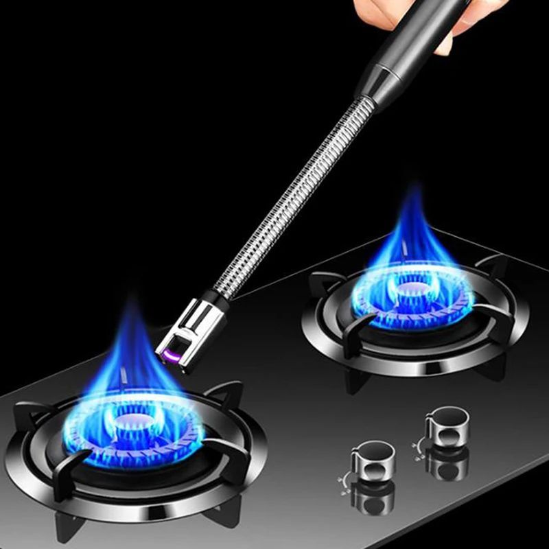 Isqueiros Acendedores Eletrônico Flexível com USB Recarregável Rotação ...