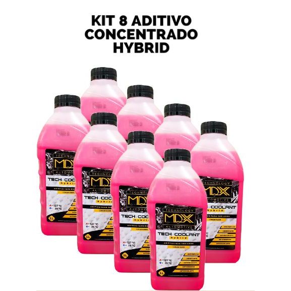 KIT 8 Aditivo Radiador Concentrado MDX HYBRID KIT COM 8 UNIDADES ...