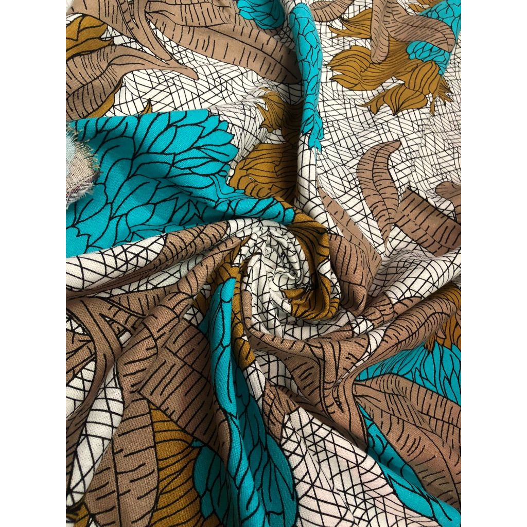 Tecido Linho Estampado Listrado Floral 1 metro (1,00x1,50) | Shopee Brasil