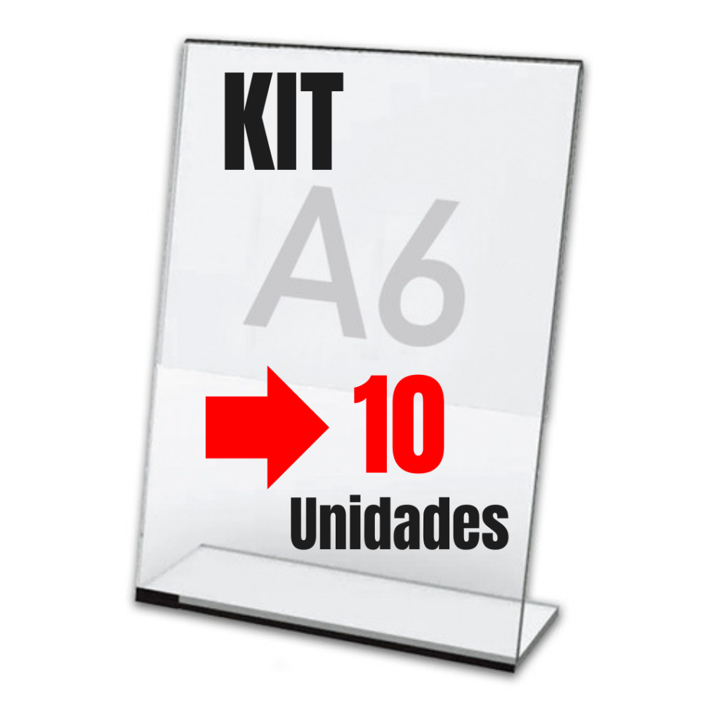 Display A6 Acrílico em L Mesa Kit com 10 Peças tamanho 10x15 | Shopee ...