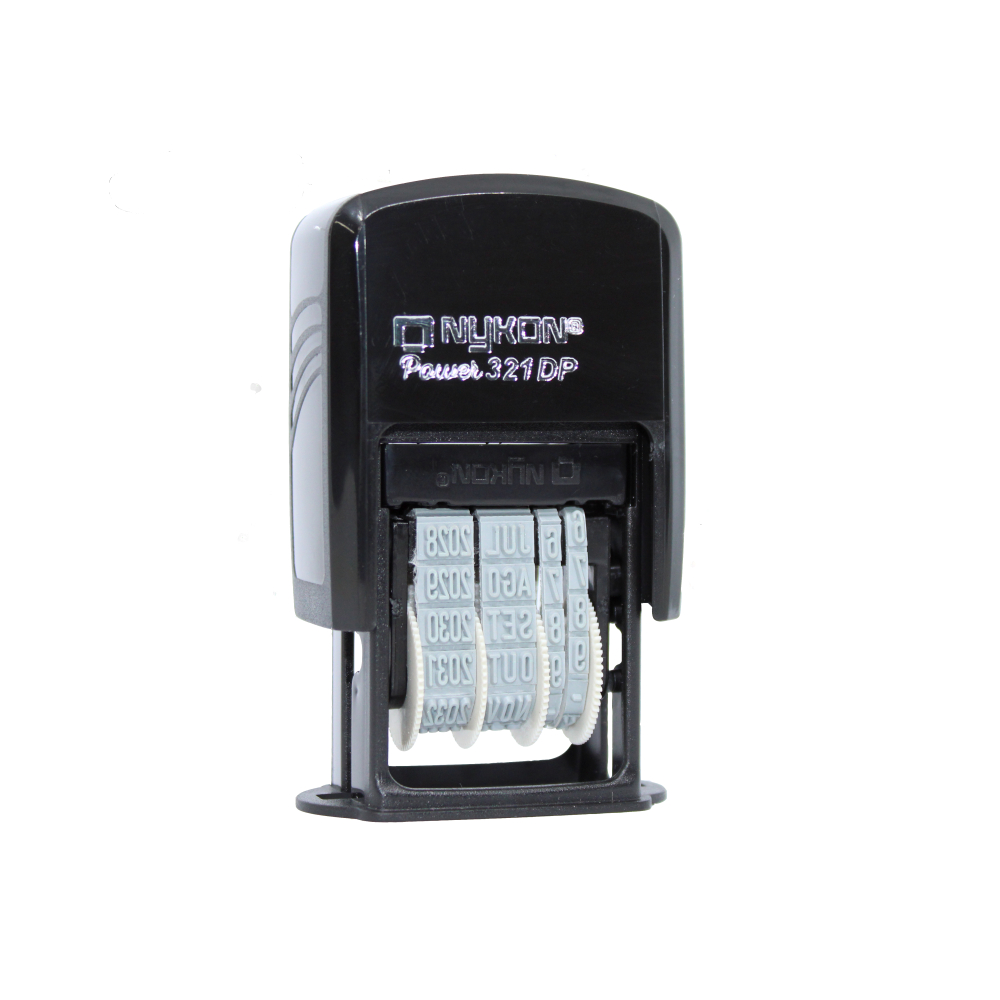 Carimbo Datador Preto PERSONALIZADO - NyKON 321DP | Shopee Brasil