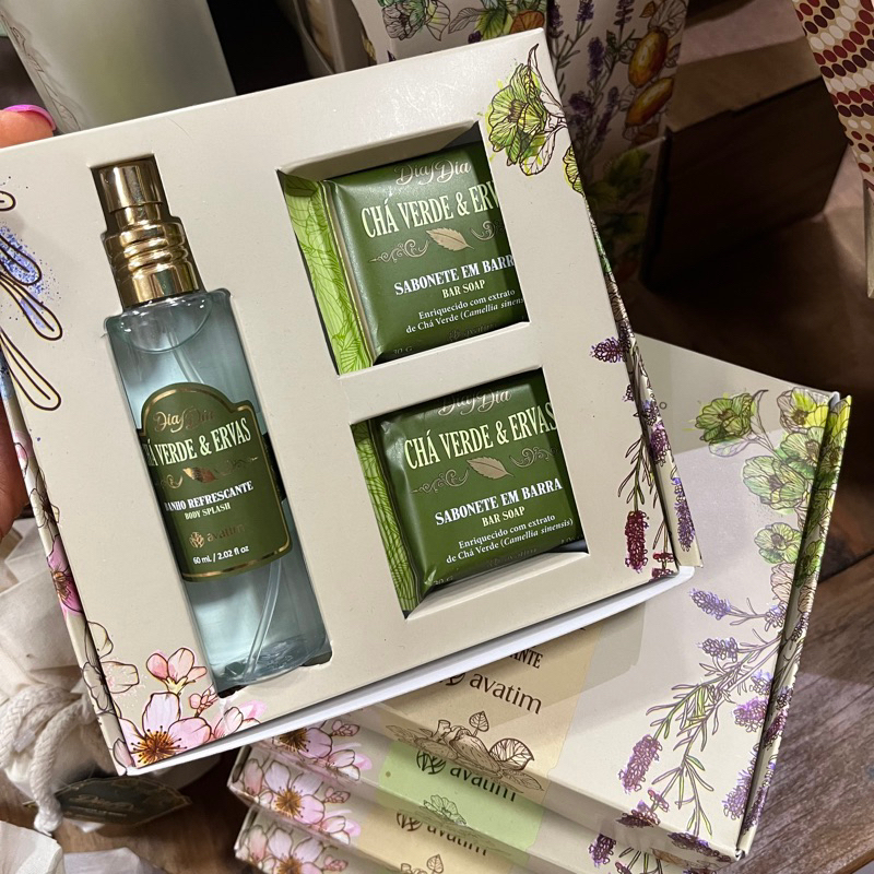 Kit presente AVATIM Chá verde & Ervas | Shopee Brasil