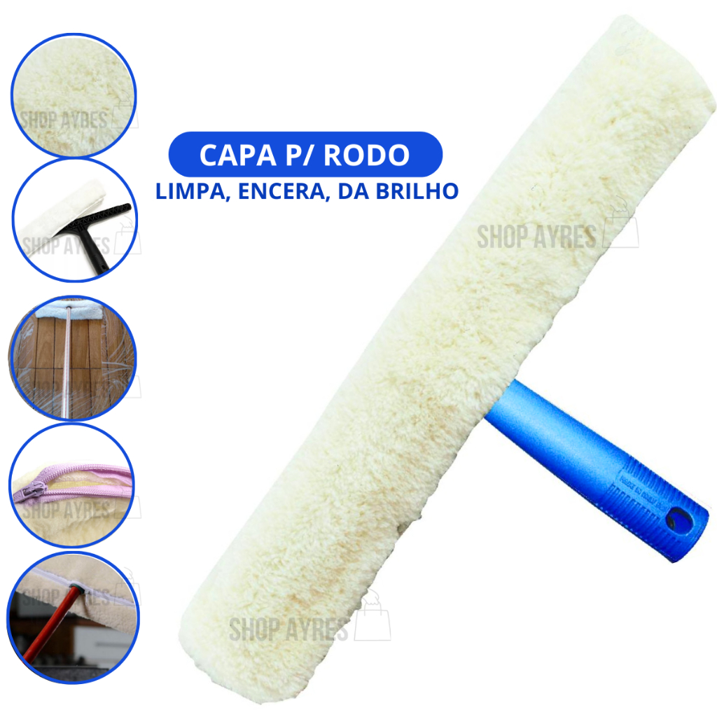 Pano De Rodo Refil Sherpa Com Mop Em Geral 41 Cm Casa Cozinha Banheiro ...